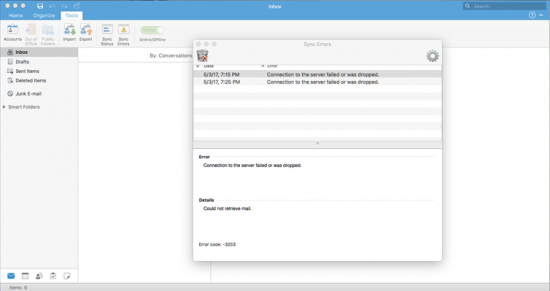 Fix Outlook Error Code 3253 on Mac—Connection to Server Failed