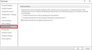 How to Fix Excel File couldn’t Open in Protected View?