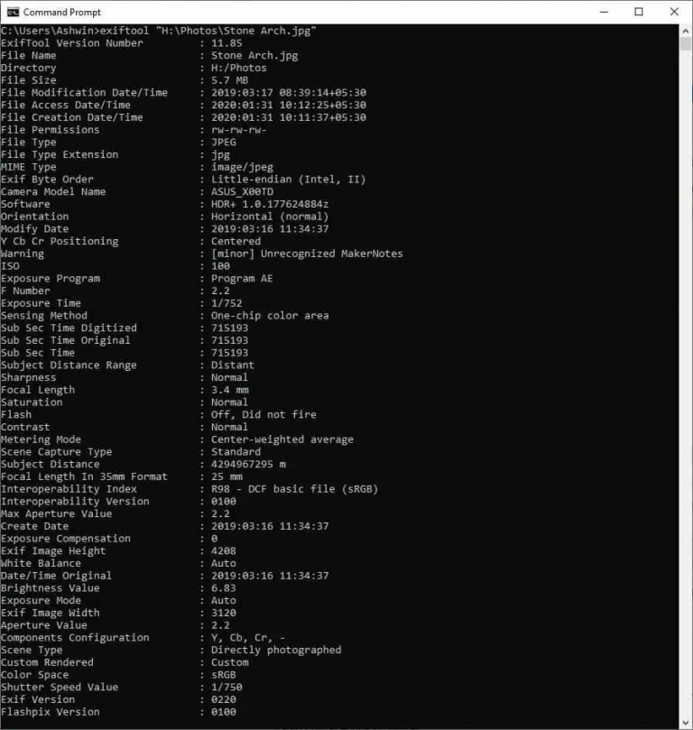 Fixing Photo and Video File Metadata with ExifTool | Stellar