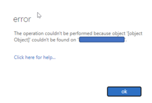 Fix "The Operation couldn’t be Performed because Object ‘Username ...