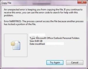 How to Fix Error Code 0x80070021 in Microsoft Outlook? | Stellar