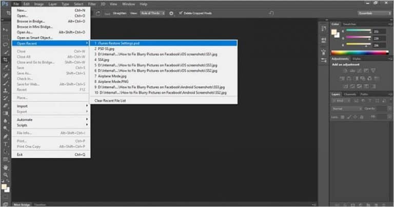 PSD Recovery: Recover Unsaved, Deleted Photoshop Files
