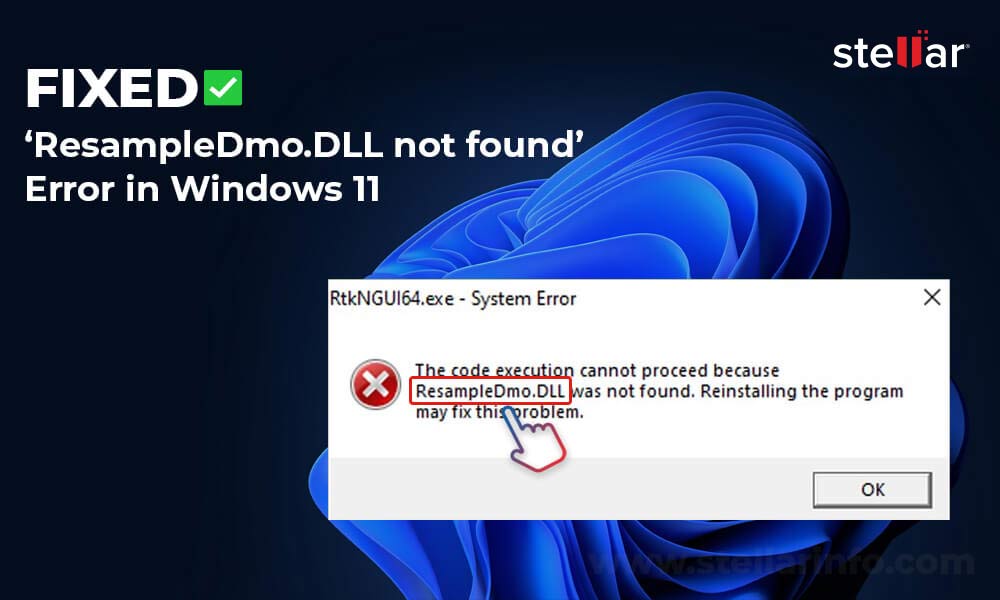 FIXED – ‘Resampledmo.dll not found’ Error in Windows 11 FIXED – ‘Resampledmo.dll not found’ Error in Windows 11