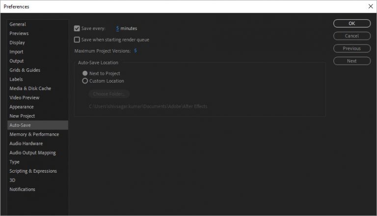 How to recover unsaved or lost After Effect Project files?