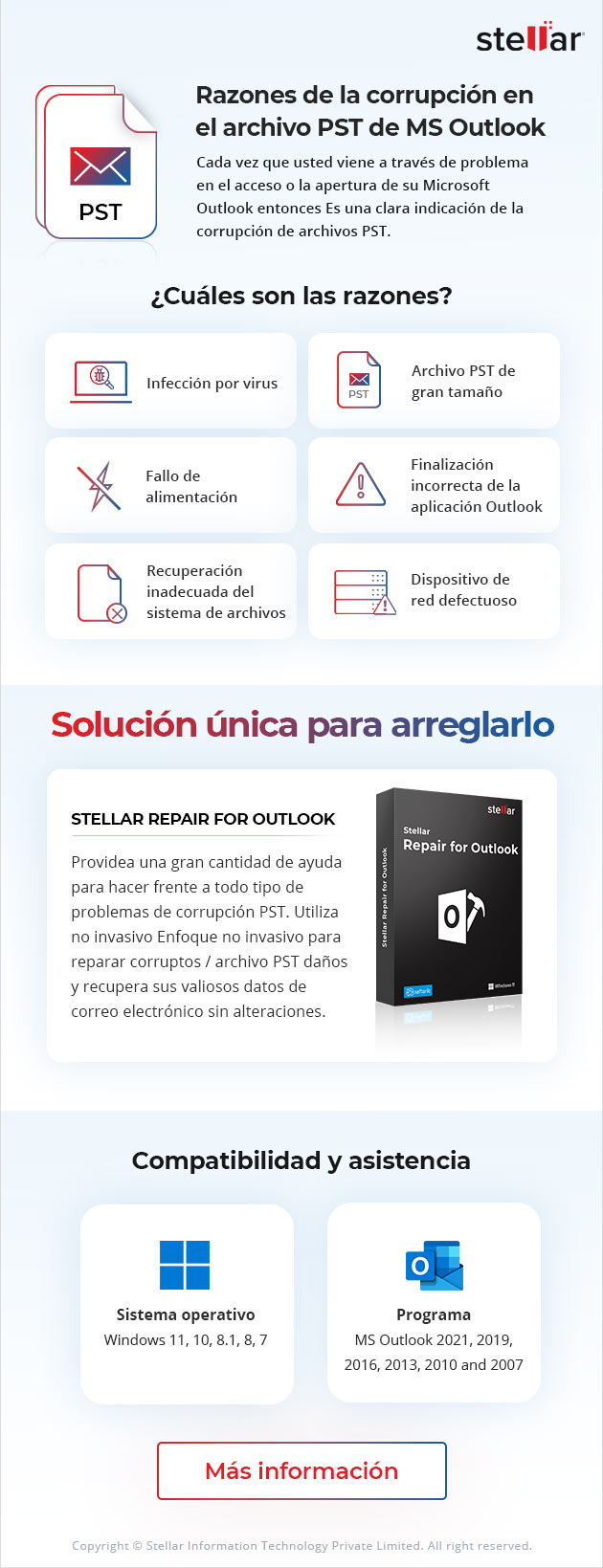Herramienta de reparación de PST para reparar su Outlook PST corrupto