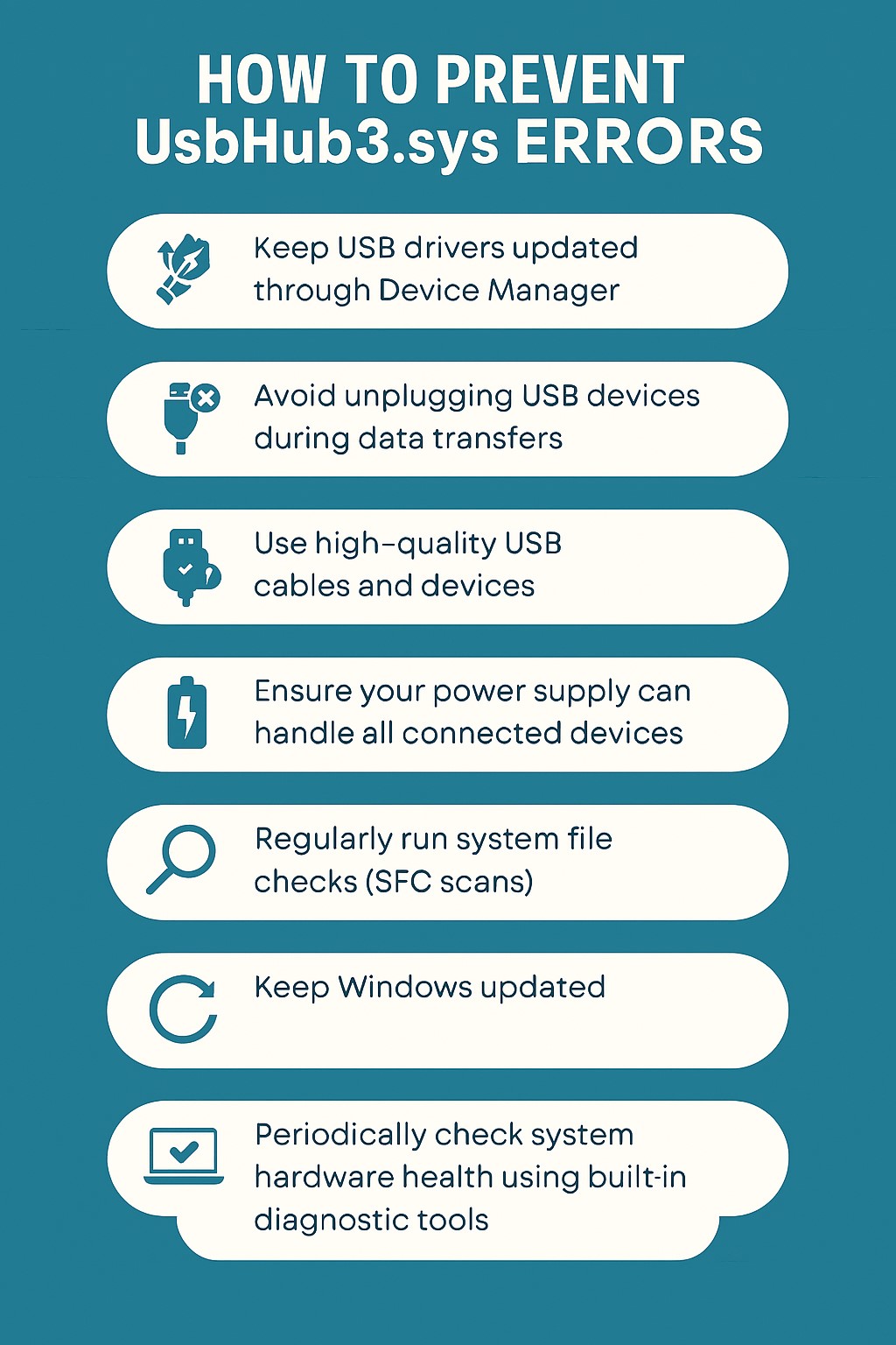 UsbHub3.sys Blue Screen Error: 6 Solutions