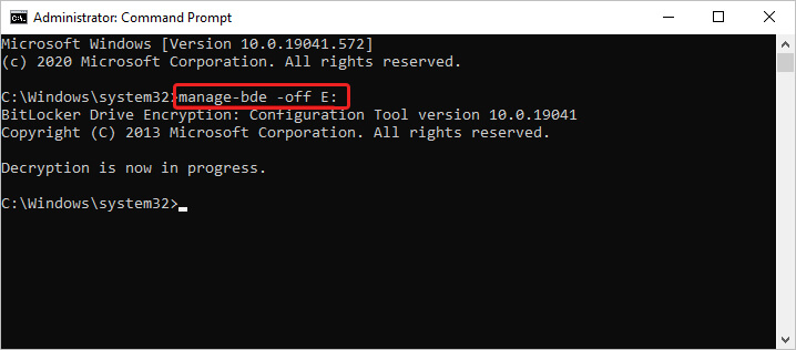 Turn Off Or Disable Bitlocker Encryption